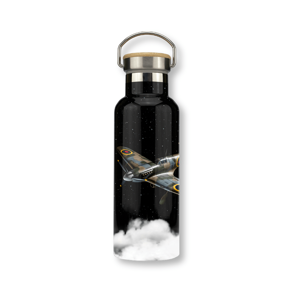 Supermarine Spitfire Stainless Steel Bottle with Bamboo Lid - RAF ...